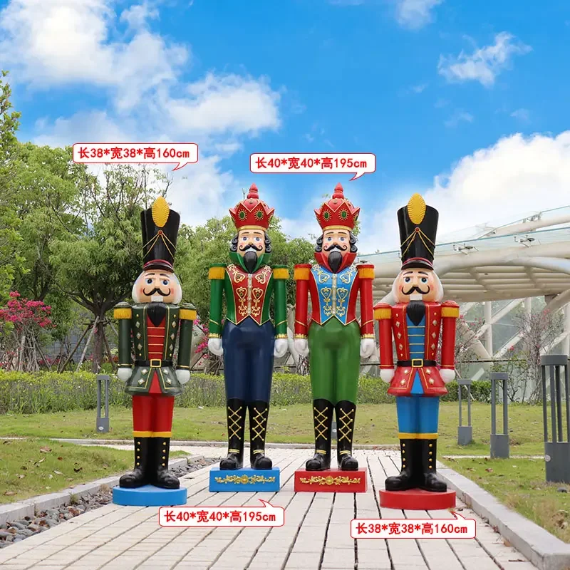 Miguo Large Life Size Fiberglass Nutcracker Soldier Statue
