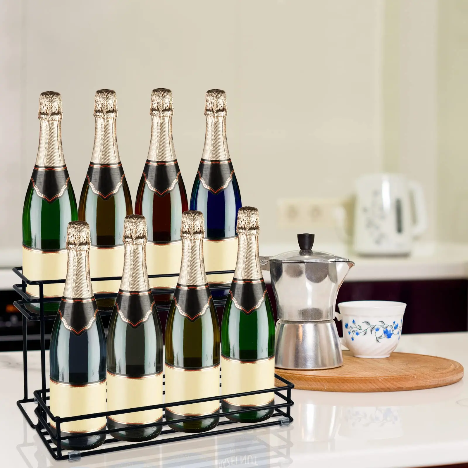 Coffee Syrup Organizer Rack,Coffee Syrup Bottle Stand Holder,Countertop ...