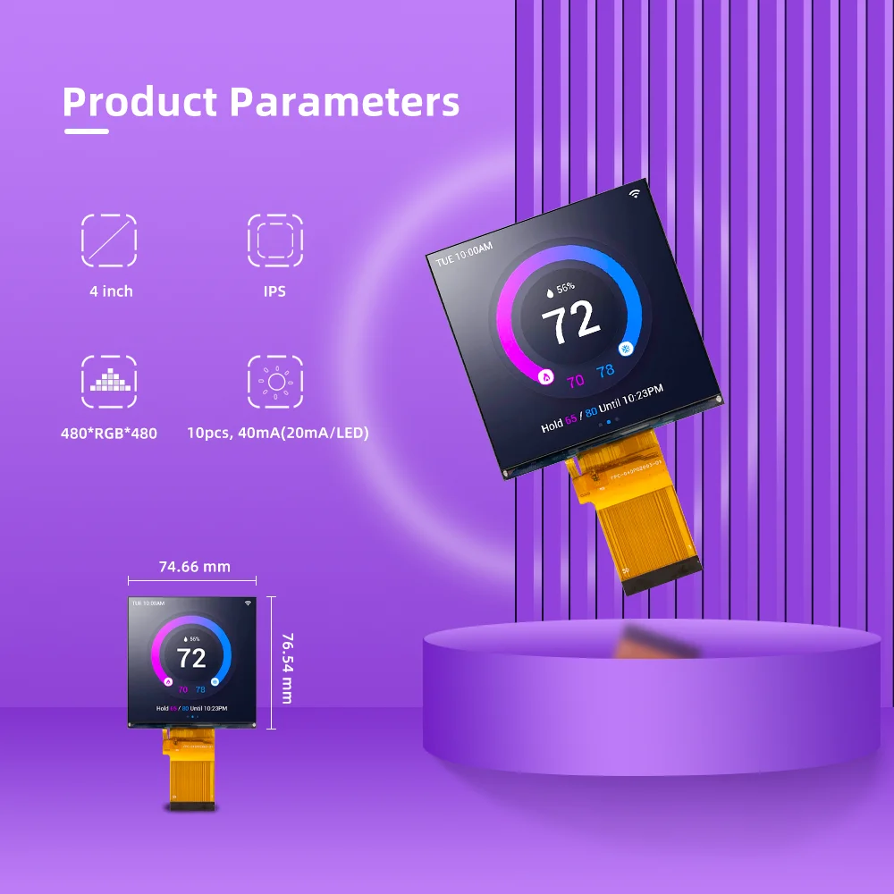 4 Inch LCD Display - IPS, HDMI Compatible, Touch Screen