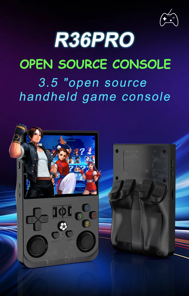 Open Source R36 Pro Handheld Retro Game Console - Enjoy 10000 Built-In ...
