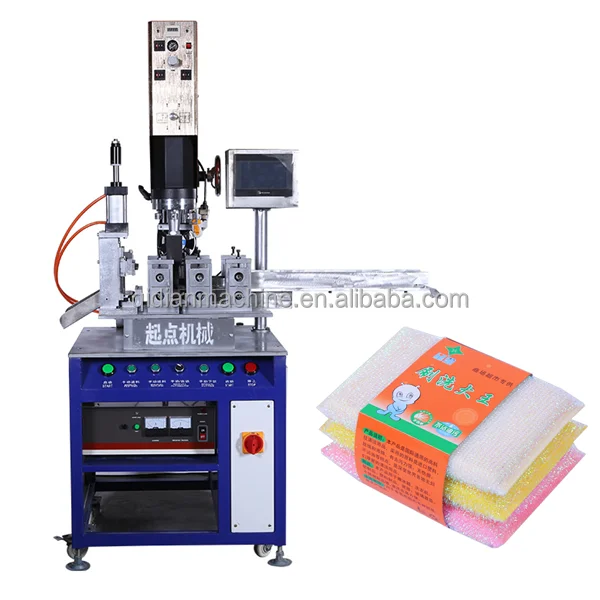 Automatic Scrub Cloth Ultrasonic Welding Wire Weaving Machine Sponge ...