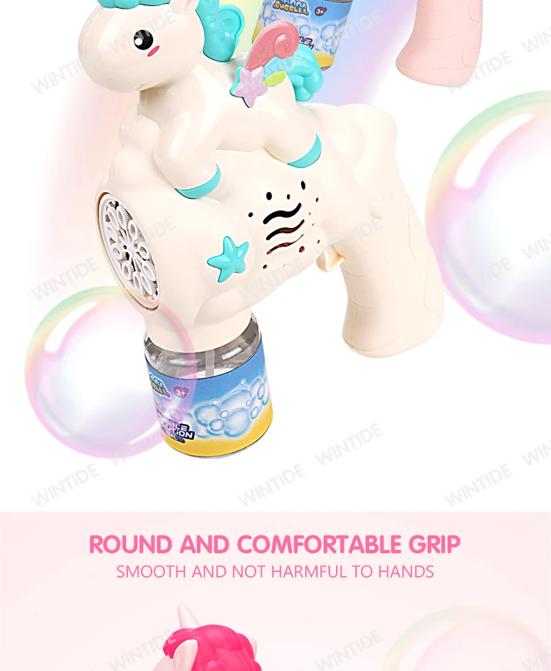 Kids Fully Automatic Handheld Cartoon Bubble Toys Electric 10 Hole ...