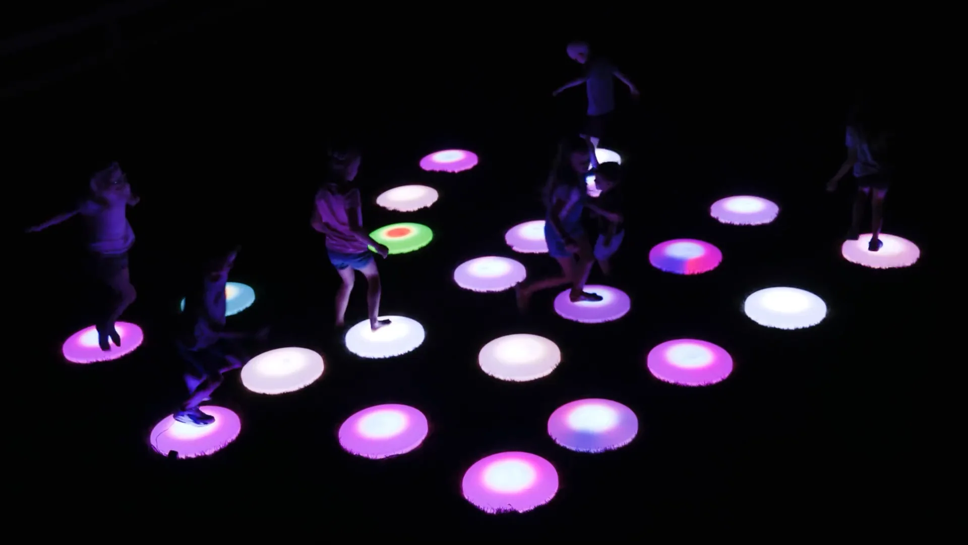 Multiple Color Change Glowing Led Step Stone Round Sensory Interactive ...
