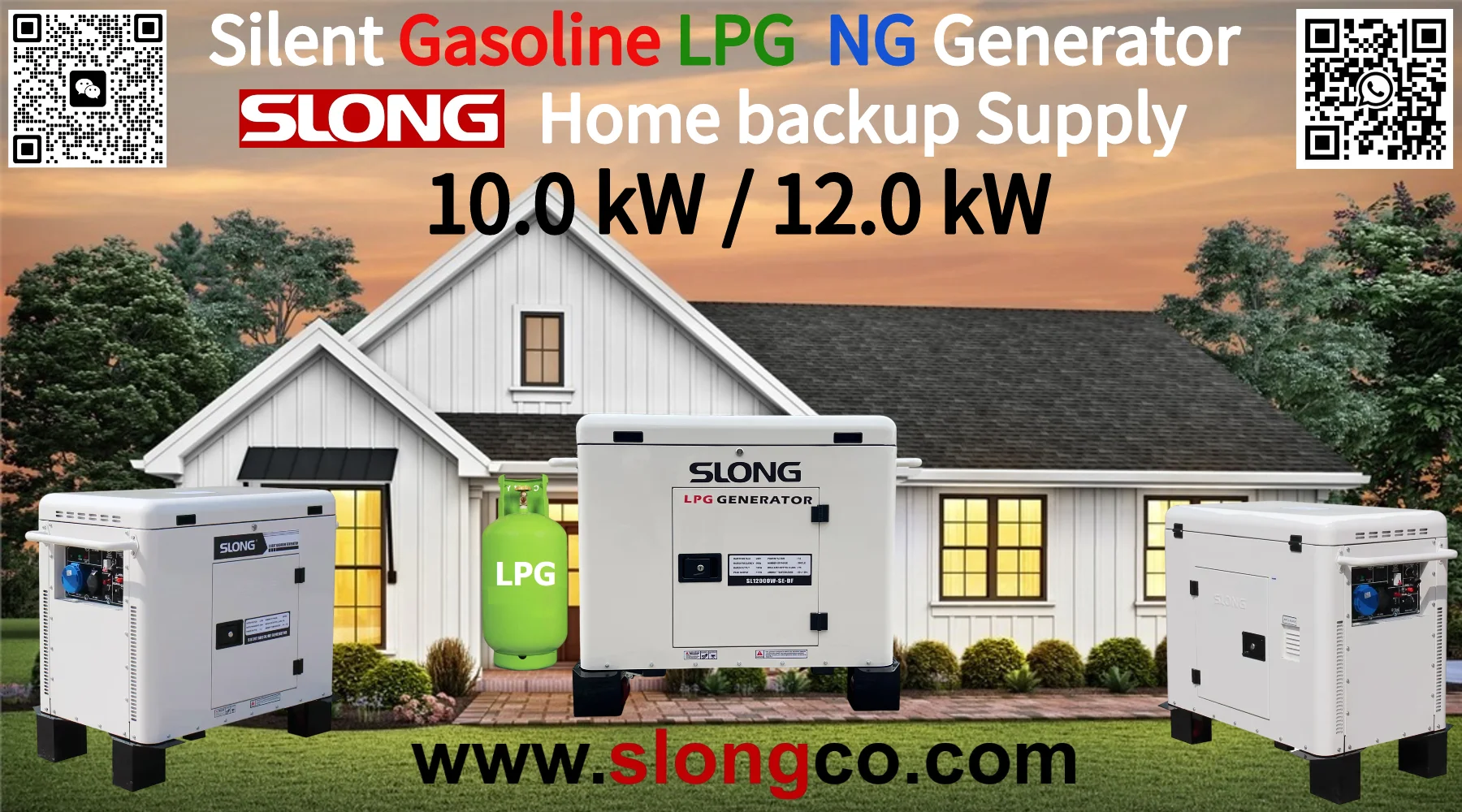 SLONG Silent 10kW Gas Generator Standby Natural Gas Generator| Alibaba.com