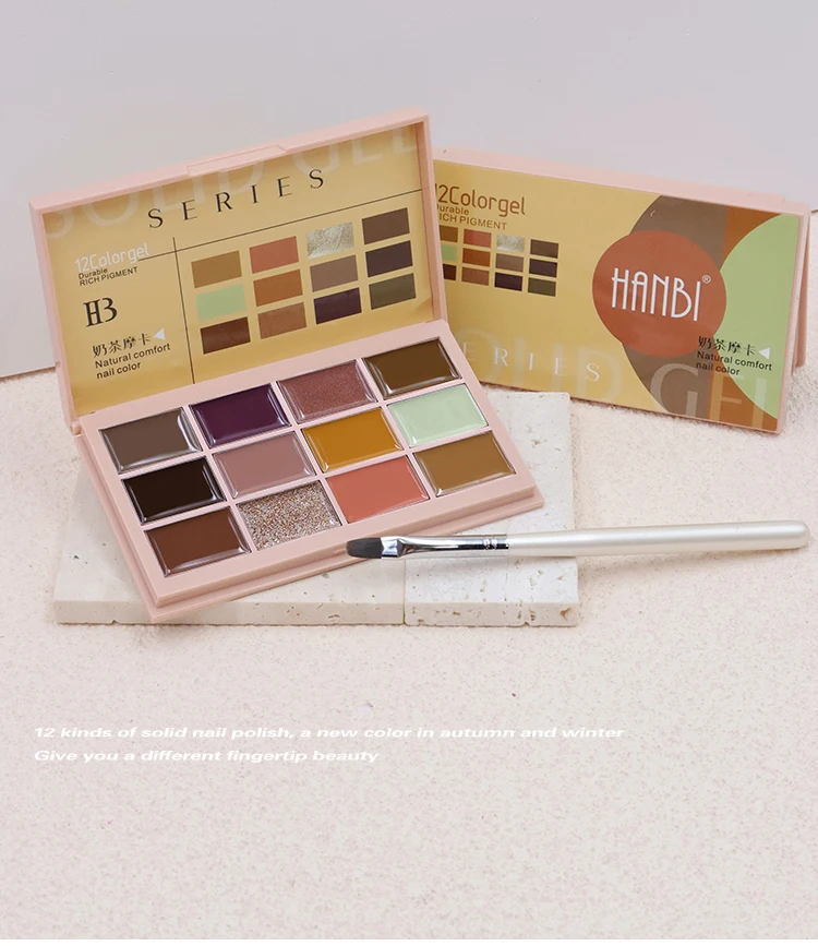 Nail Art Painting Uv/led Solid Nail Polish Pallette Cream One Stroke ...