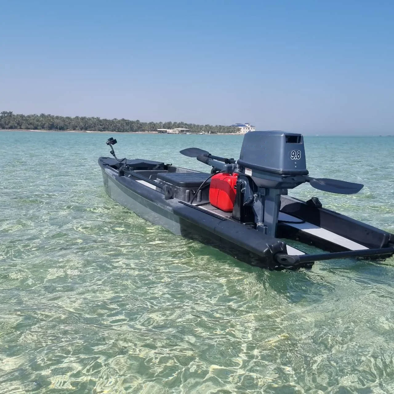 13' Bote Rowable Little Saltwater Boat Small Camo Single Skiff Boat for ...