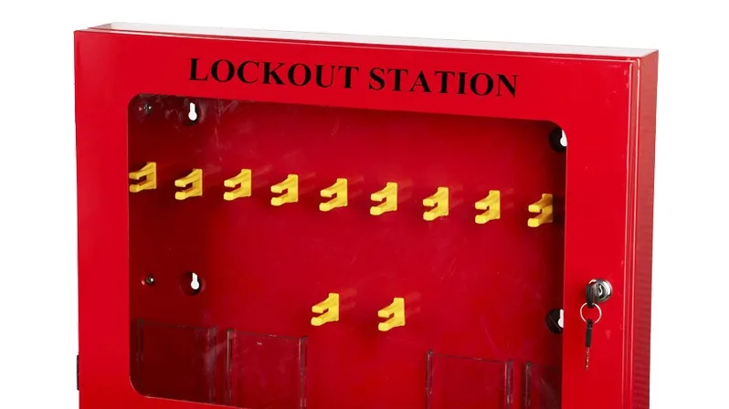 Wall-mounted Steel Transparent And Visible Lockout Station With 30 ...