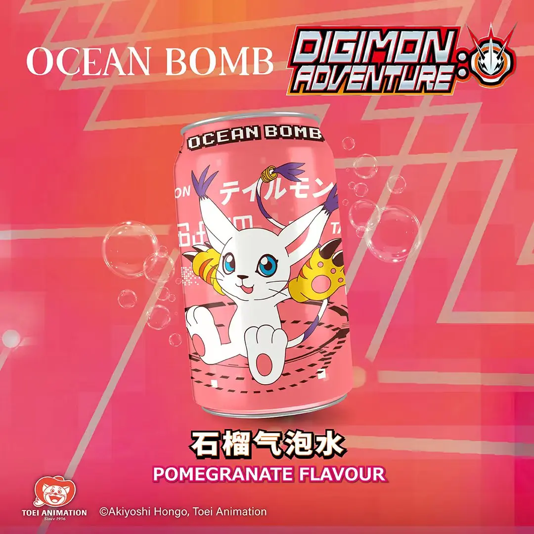 Ocean Bomb/digimon 330ml Soft Drinks Fruit Flavored Carbonated Drinks ...