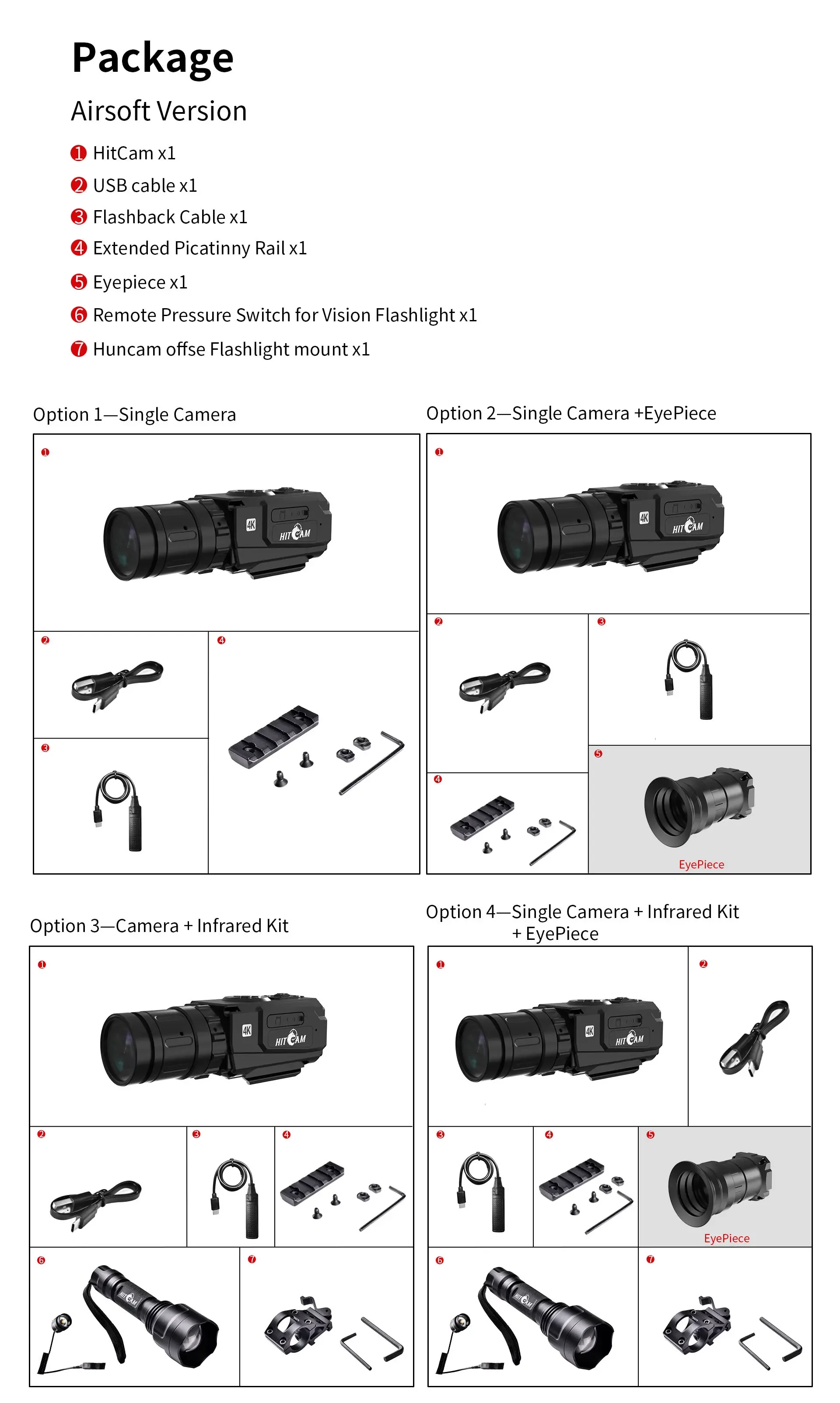 Runcam Hitcam 4K Gun Scope Cam - Extreme Sports Camera