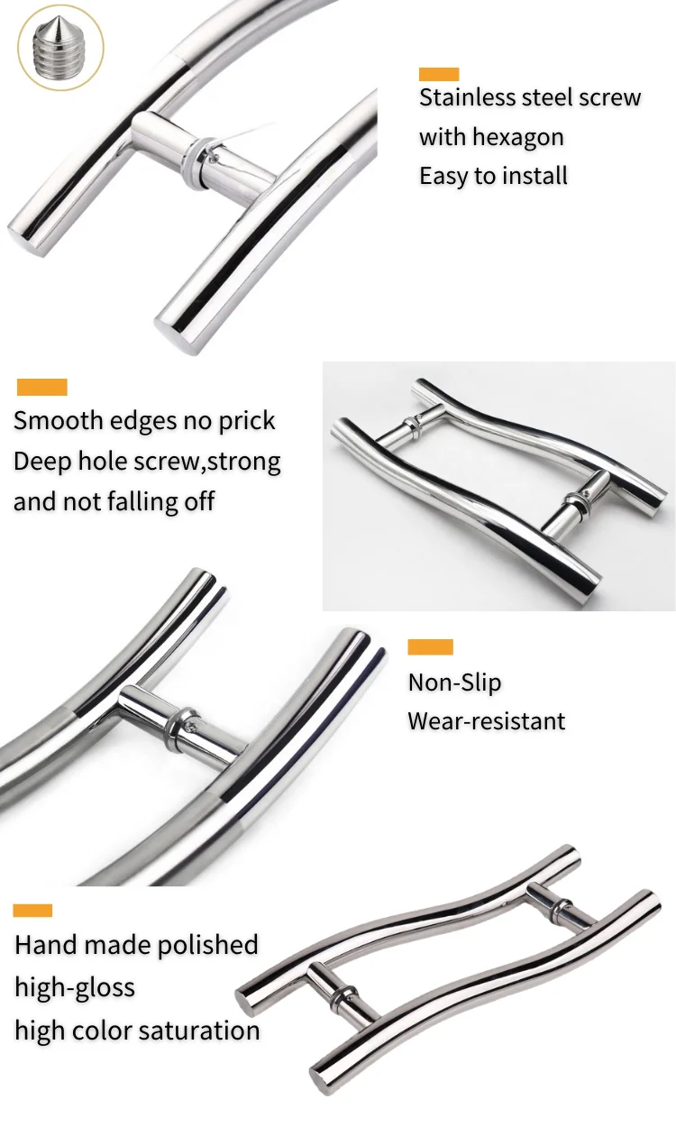 Kensharp Stainless Steel S Shape Curved Type Frameless Tempered Glass ...