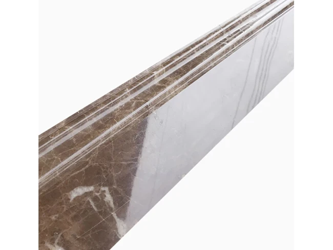 Natural Stone Dark Emperador Marble Skirting Baseboard