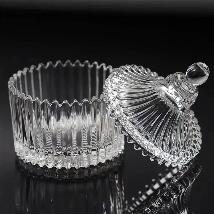 Promotional Price Clear Gift Box Small Glass Sugar Jar Glass Candy Box ...