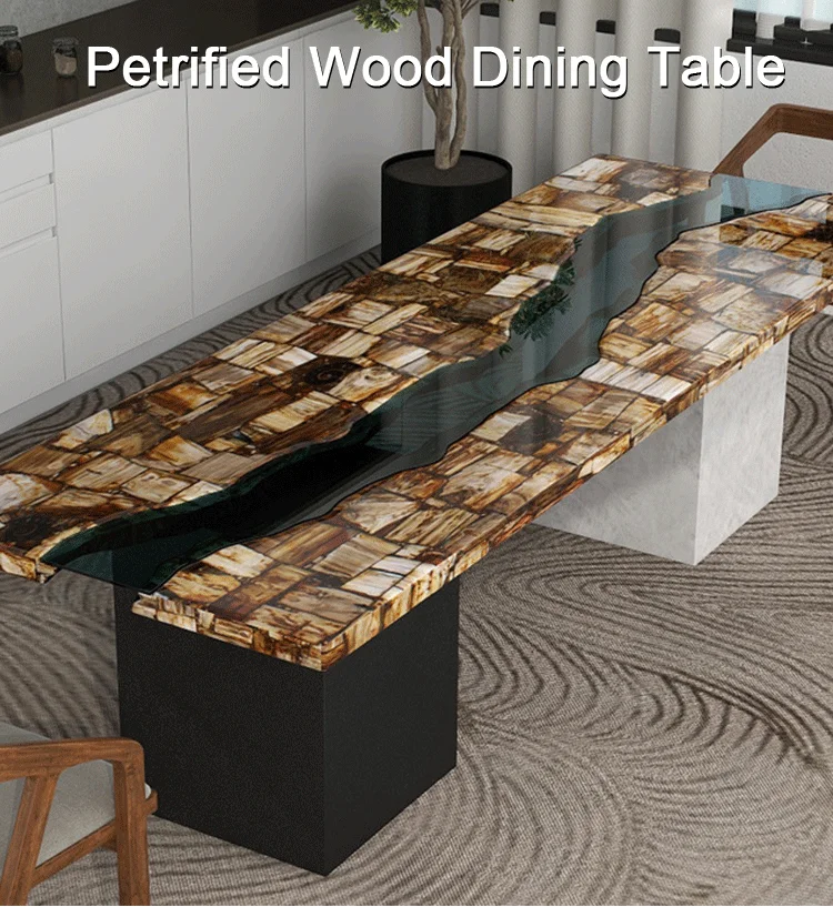 Petrified Wood Table Top Petrified Wood Crystal Table Top Dining Table ...