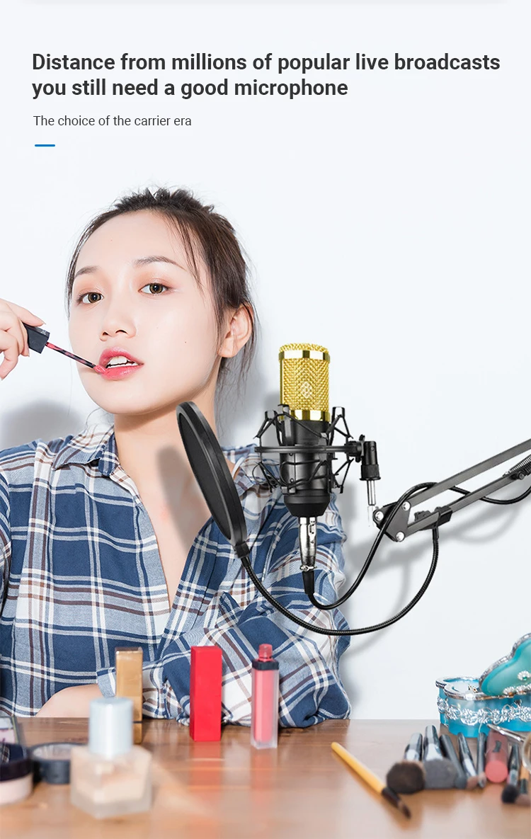 Bm-800 Black Color Bm 800 Podcast Microfone Bm8000 Mic Karaoke Set Kit ...