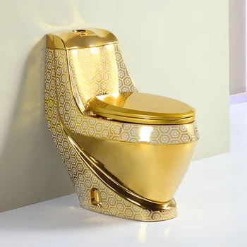 Wholesale Golden Plated Sanitary Wares Wc Strap 250mm One Piece Ceramic ...