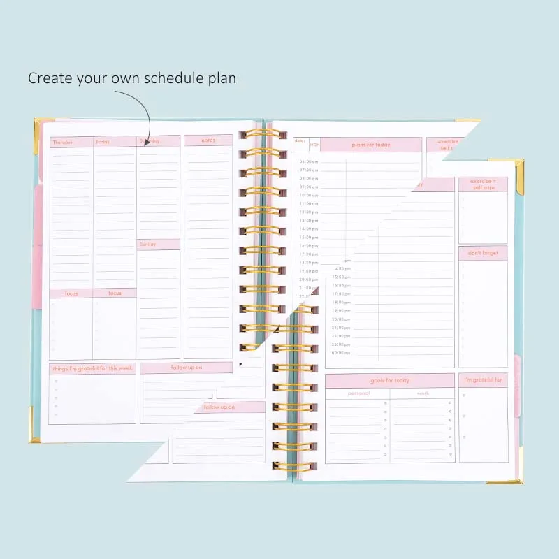 2024 Wholesale Monthly Planner Gift Box Notebook Loose-leaf A5 Schedule ...