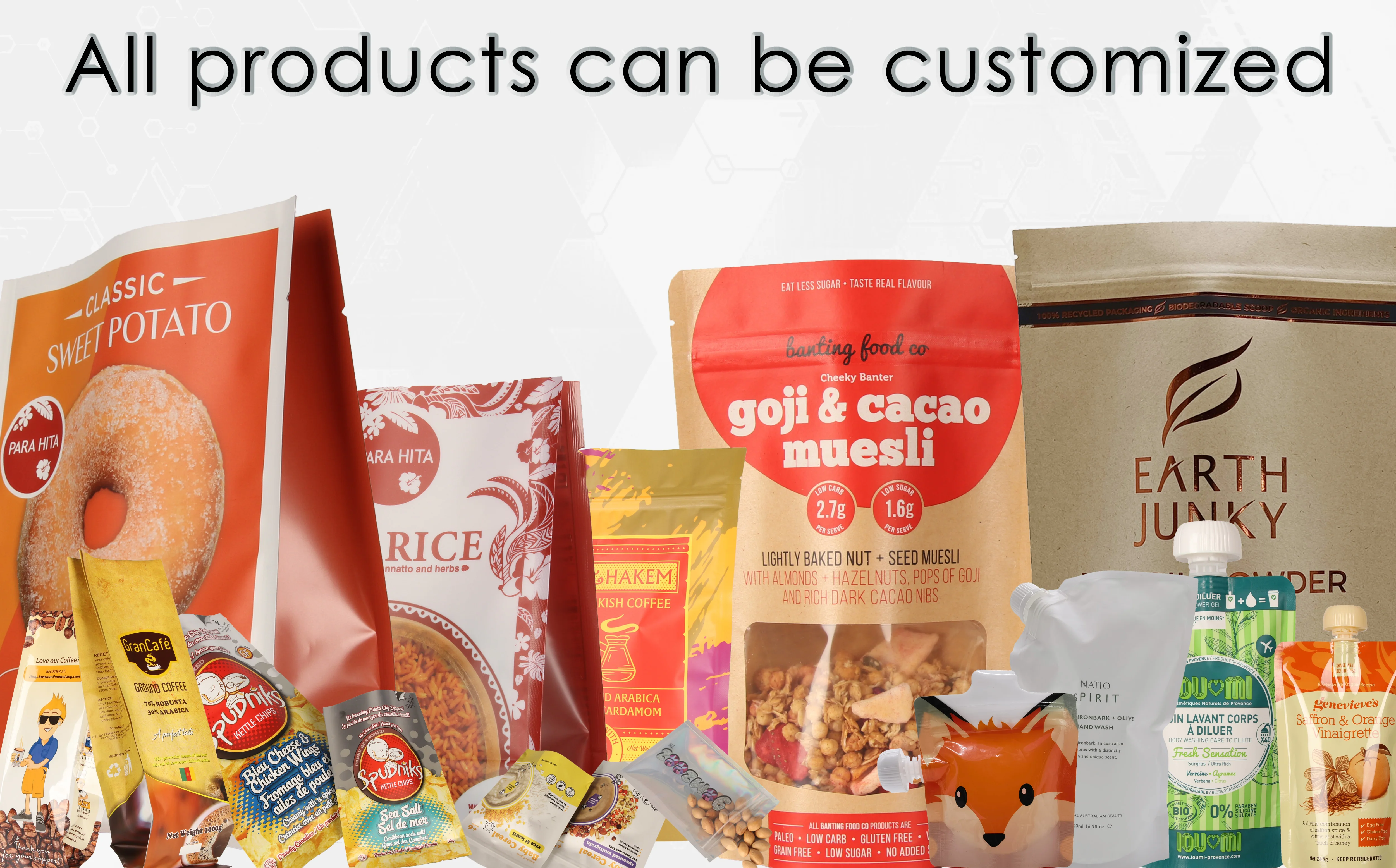 Custom Smell Proof 4x4 Zip Lock Food Packaging Foil