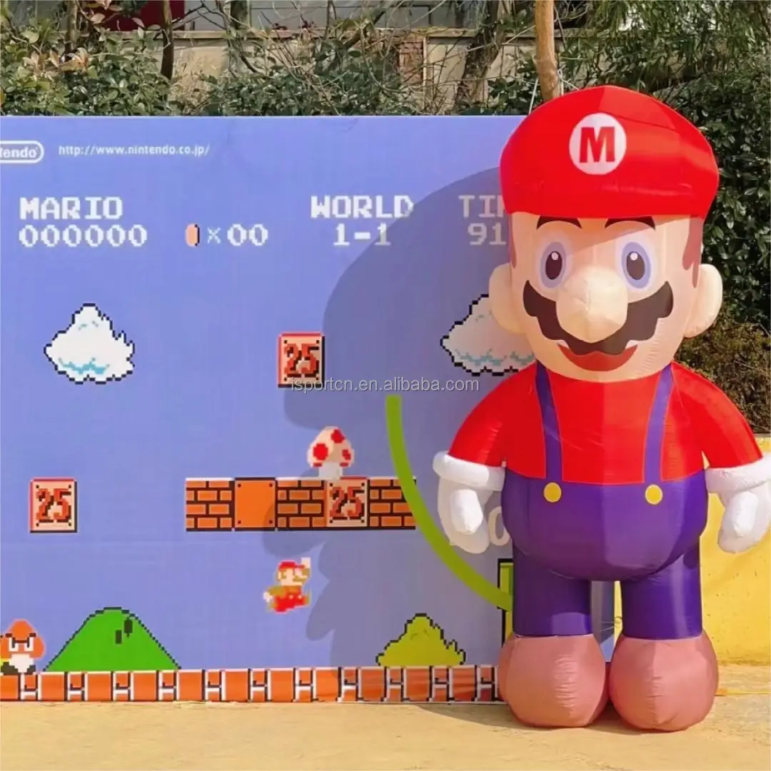 3m High Game Character Super Mario Cartoon Inflatable Mario Mascot ...