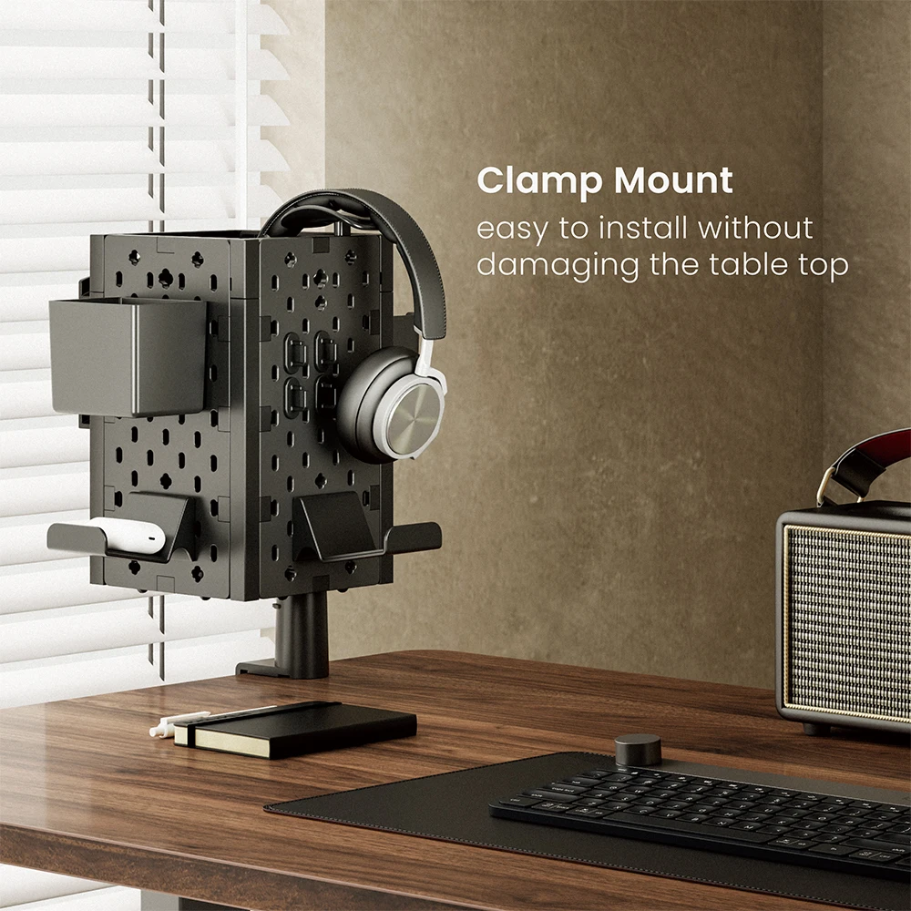 Hps06-3 Rotating Pegboard Headset Holder Hanger Headphone Stand - Buy ...