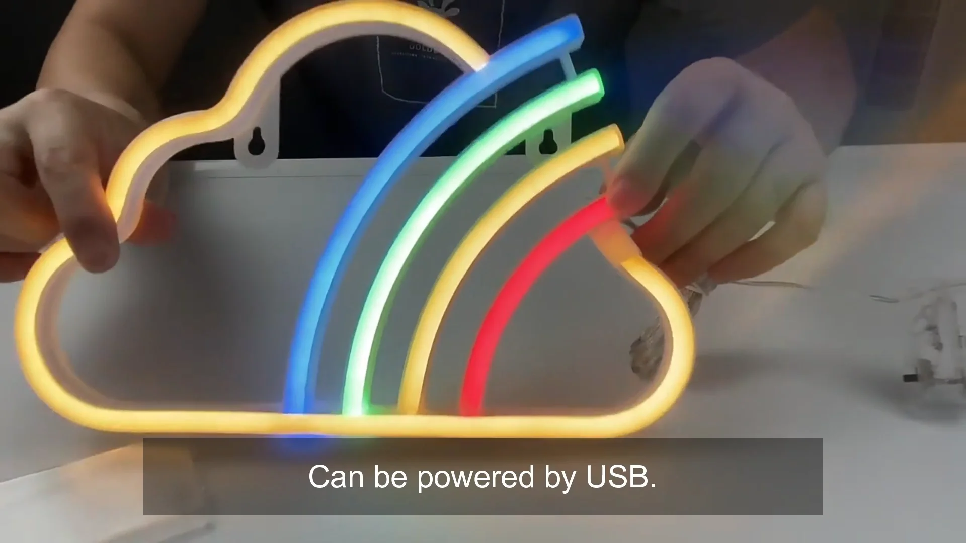 Dropshipping Hanging Usb Battery Operated Neon Light Night Lamp Led ...