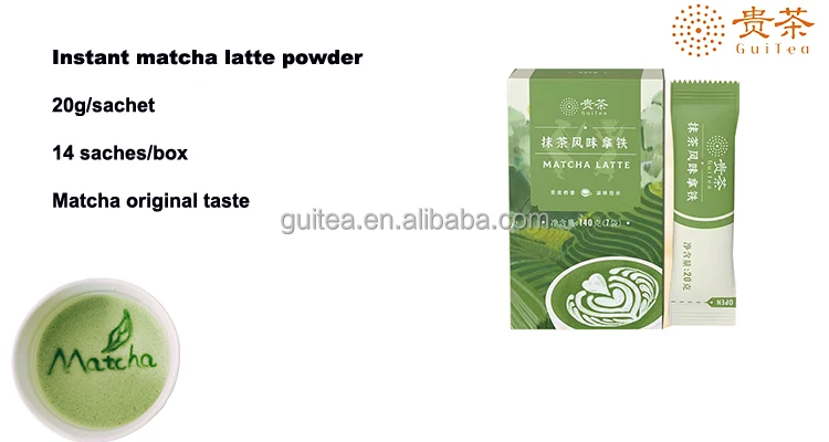 Single Sachet Pack of Original Taste Matcha Latte Powder