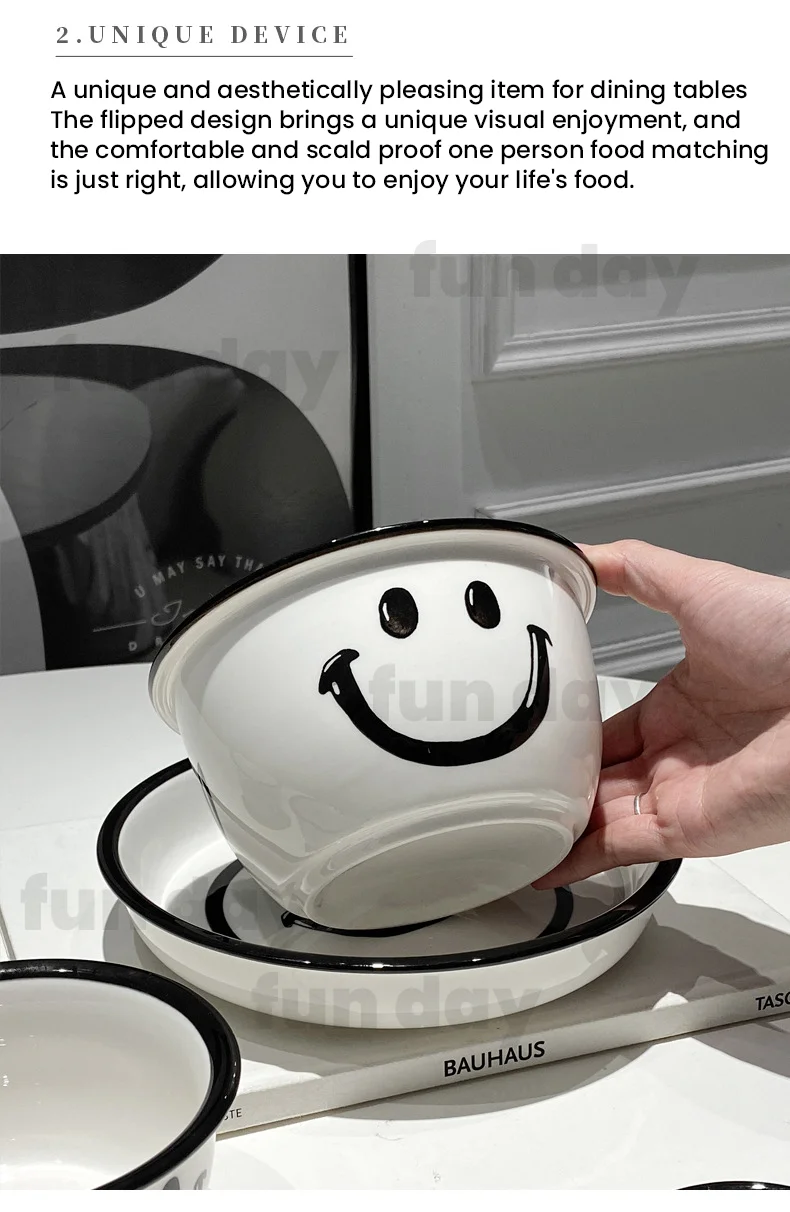 Originality Smiling Face Design Korean Ceramic Dinnerware Sets ...