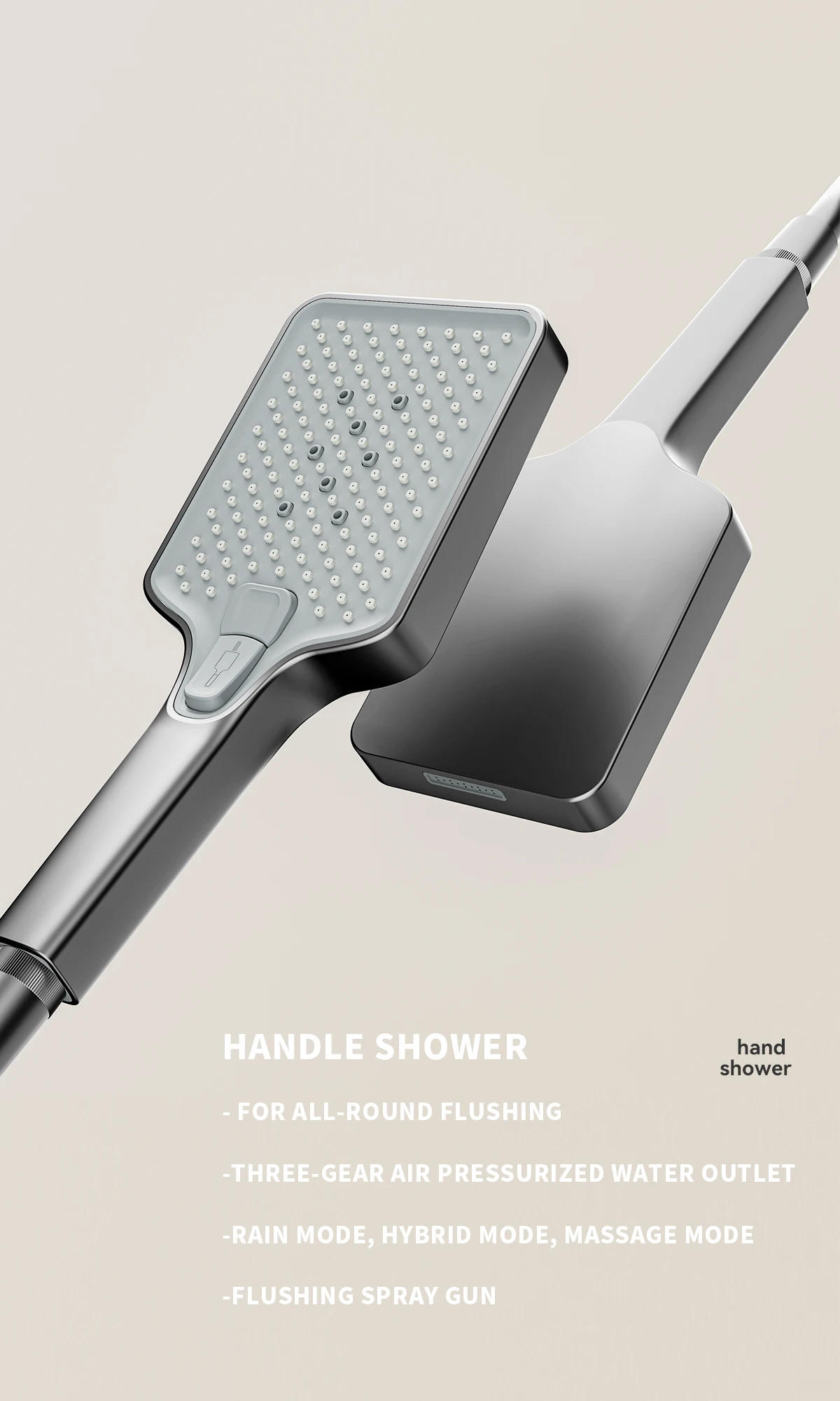 Bathroom Accessories Luxury Set Shower Smart Gun Grey Rainfall Shower ...