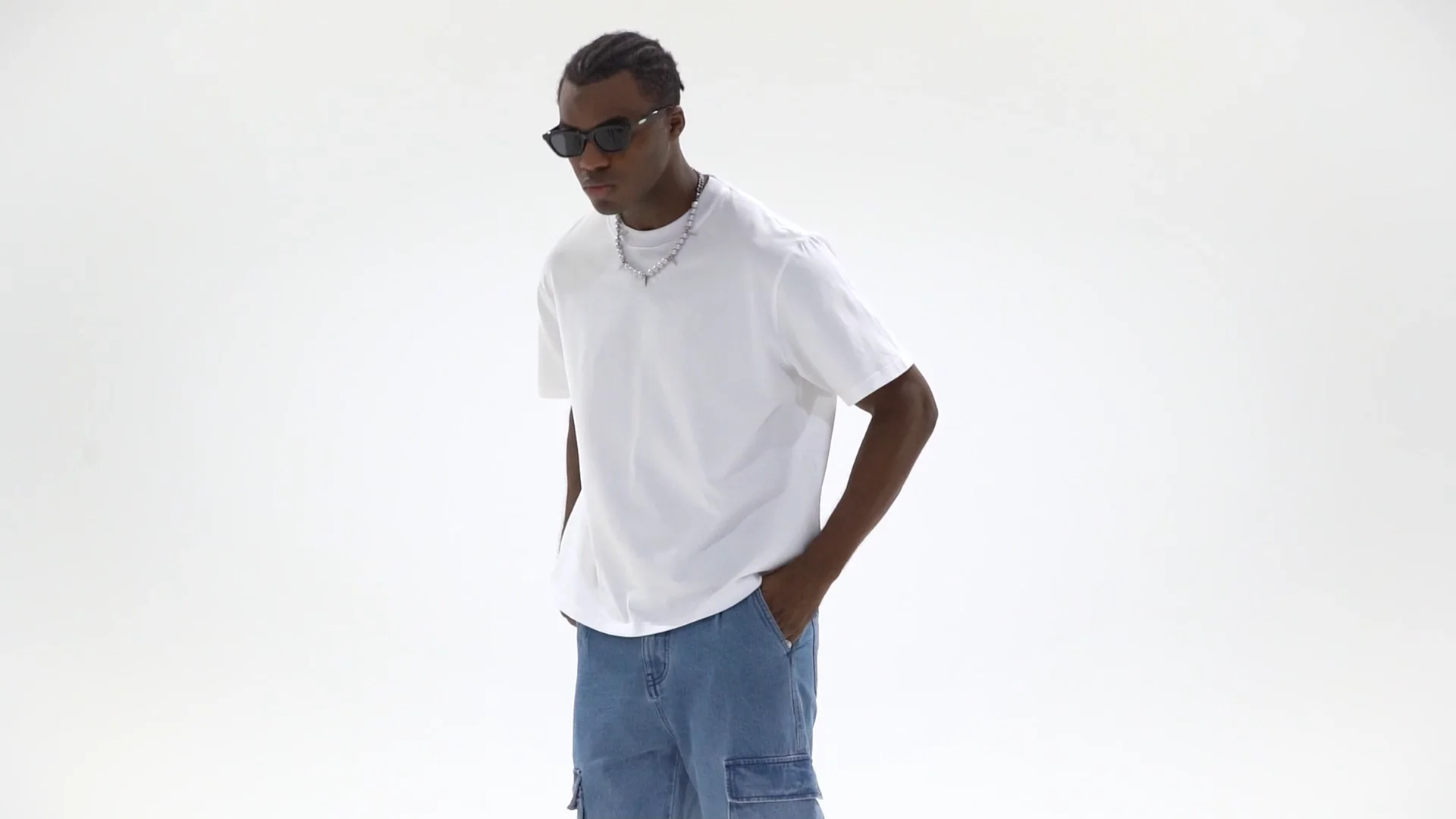 Fashion Slightly Cropped Men's T-shirt Blank Oversized Tshirt Custom ...