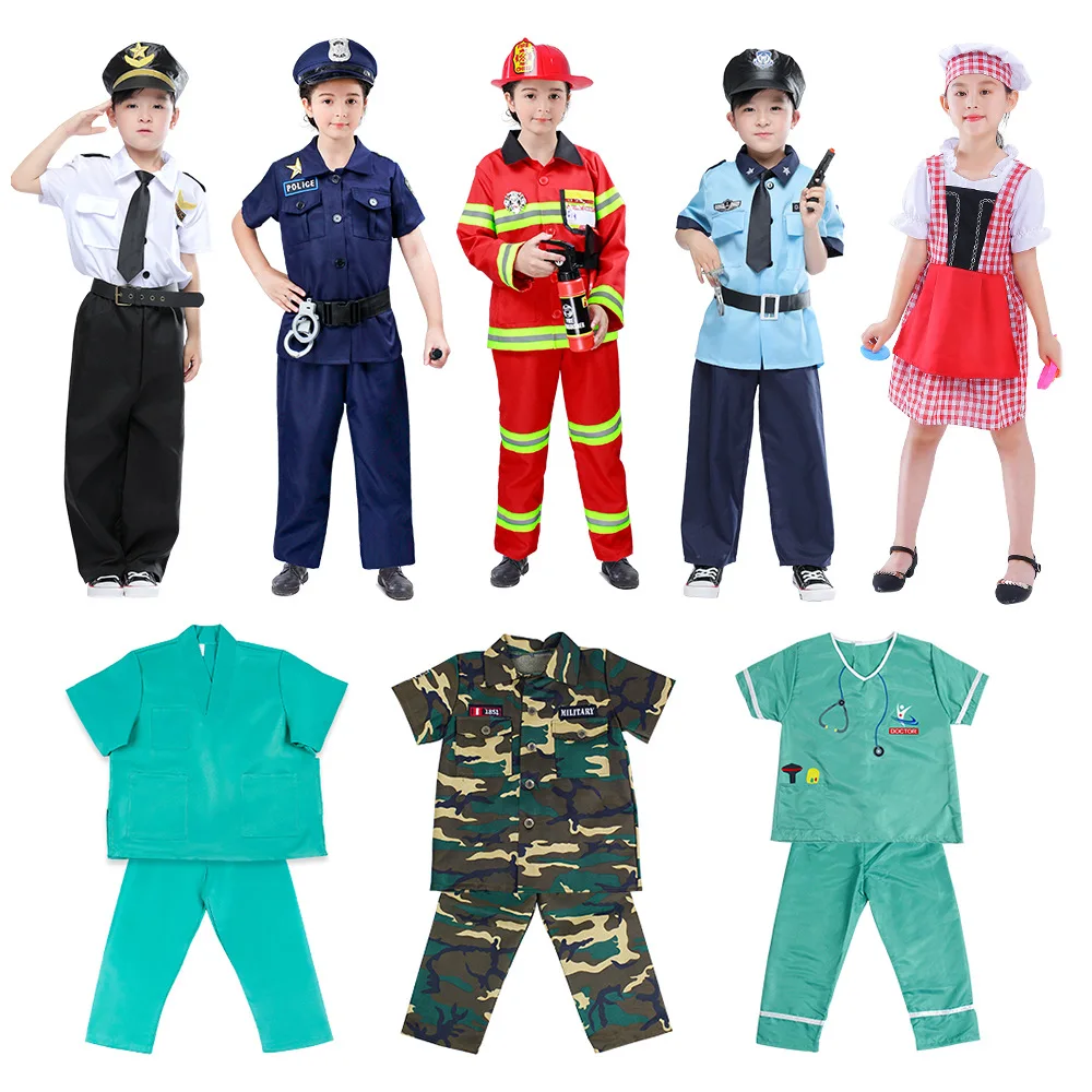Halloween Children's Policeman Cosplay Costumes - Fun & Learning