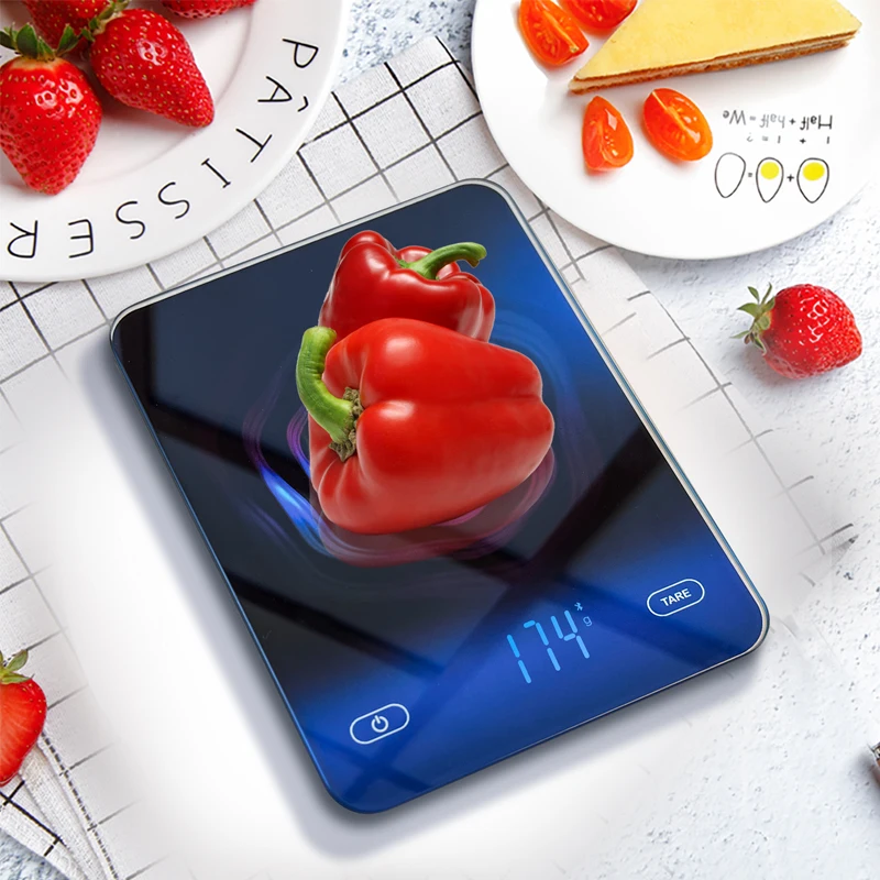 Kitchen Talking Scale Health Food Vegetables Weighing Tempered Glass ...