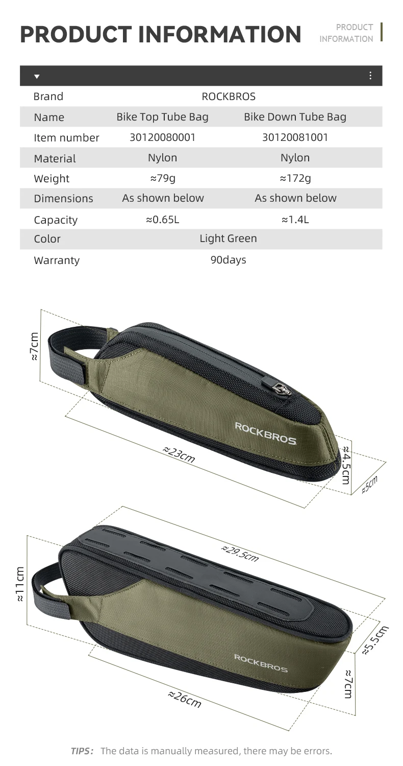 Rockbros Cycling Bag Top Front Tube Frame Mtb Road Bike Pouch Cycling ...