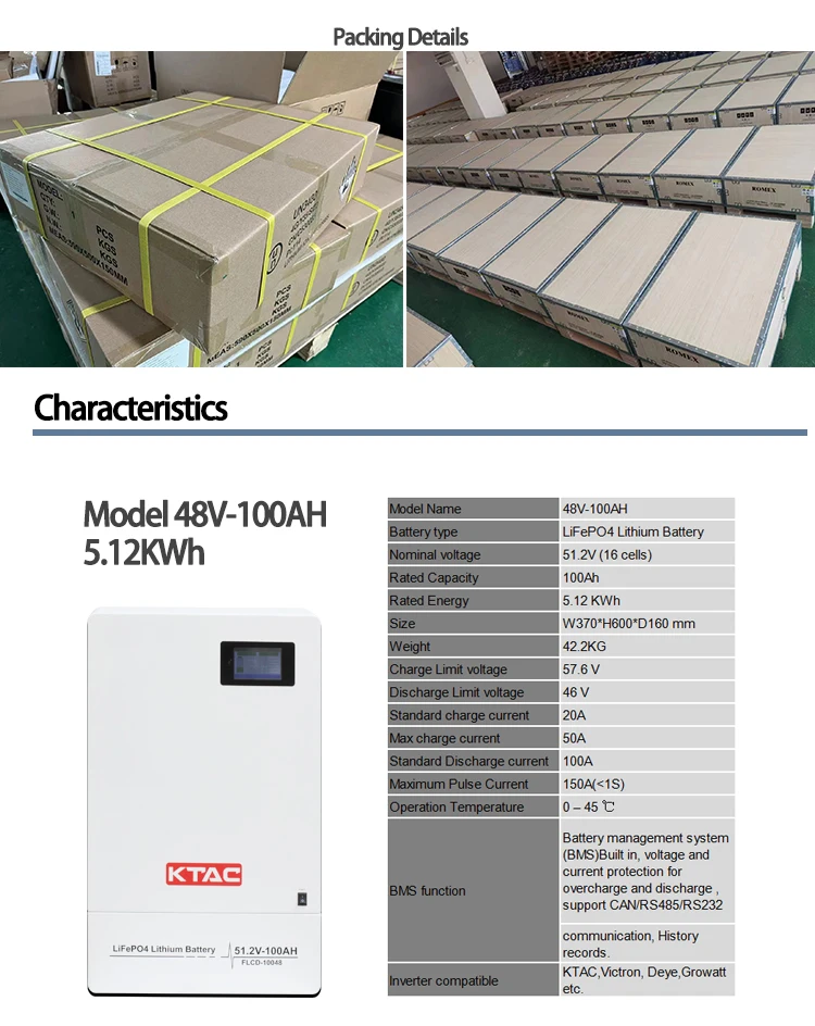 Wall Mounted Backup Power Storage System - 48V 100ah