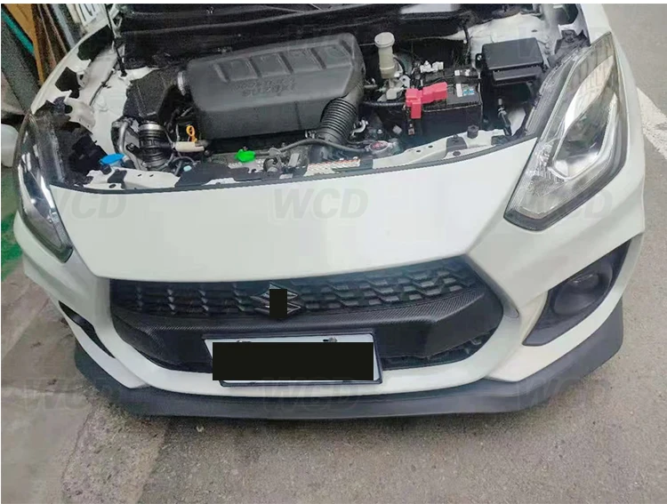 Suzuki Swift ZC33S Carbon Fiber Front Lip Splitter & Canards