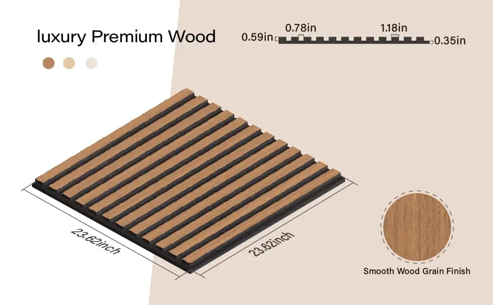 Olanglab Wood Slat Wall Panels Lattenwand Sound Absorbing Soundproof ...