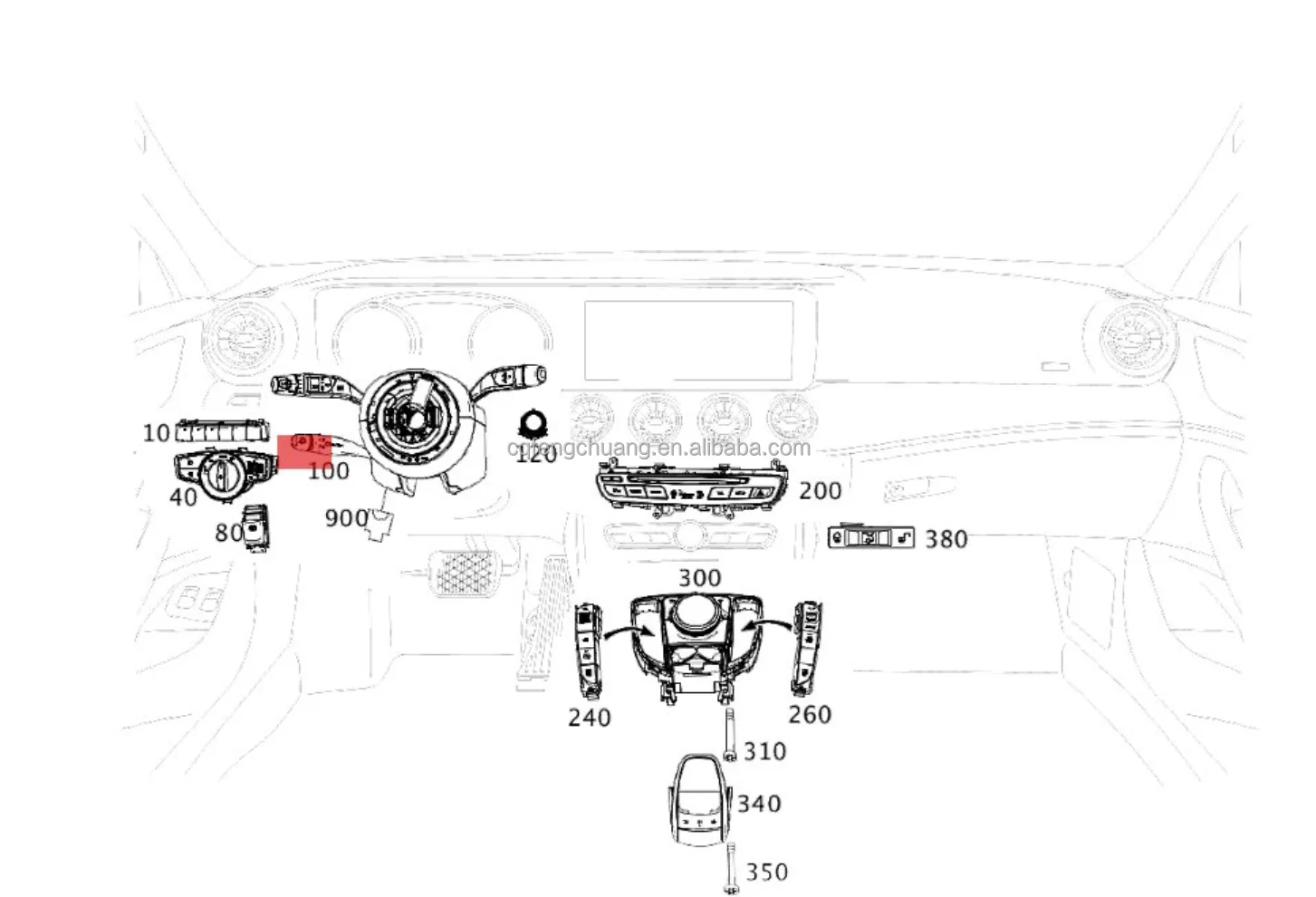 Wiper and Indicator Switches for Mercedes-Benz W213 W238 W257 E350 E300 ...