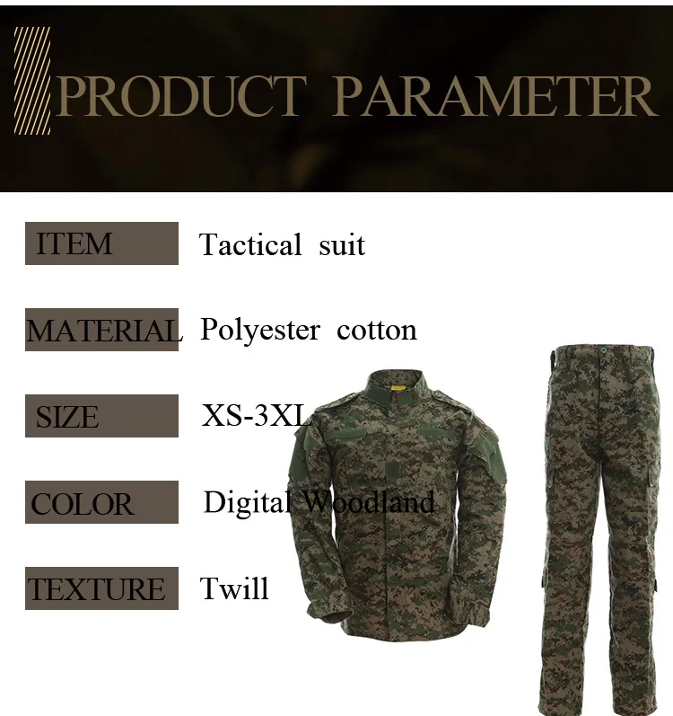 Digital Woodland Camouflage Twill Tactic Uniform For Man Use - Buy ...