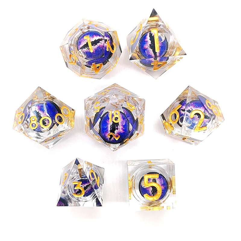 Dragon Eye Dice - Custom Font Color Eyeballs DND Resin