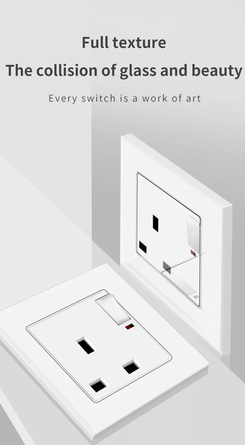 Single White Eu 13 Amp 3 Pin Universal Power Plug International Multi ...