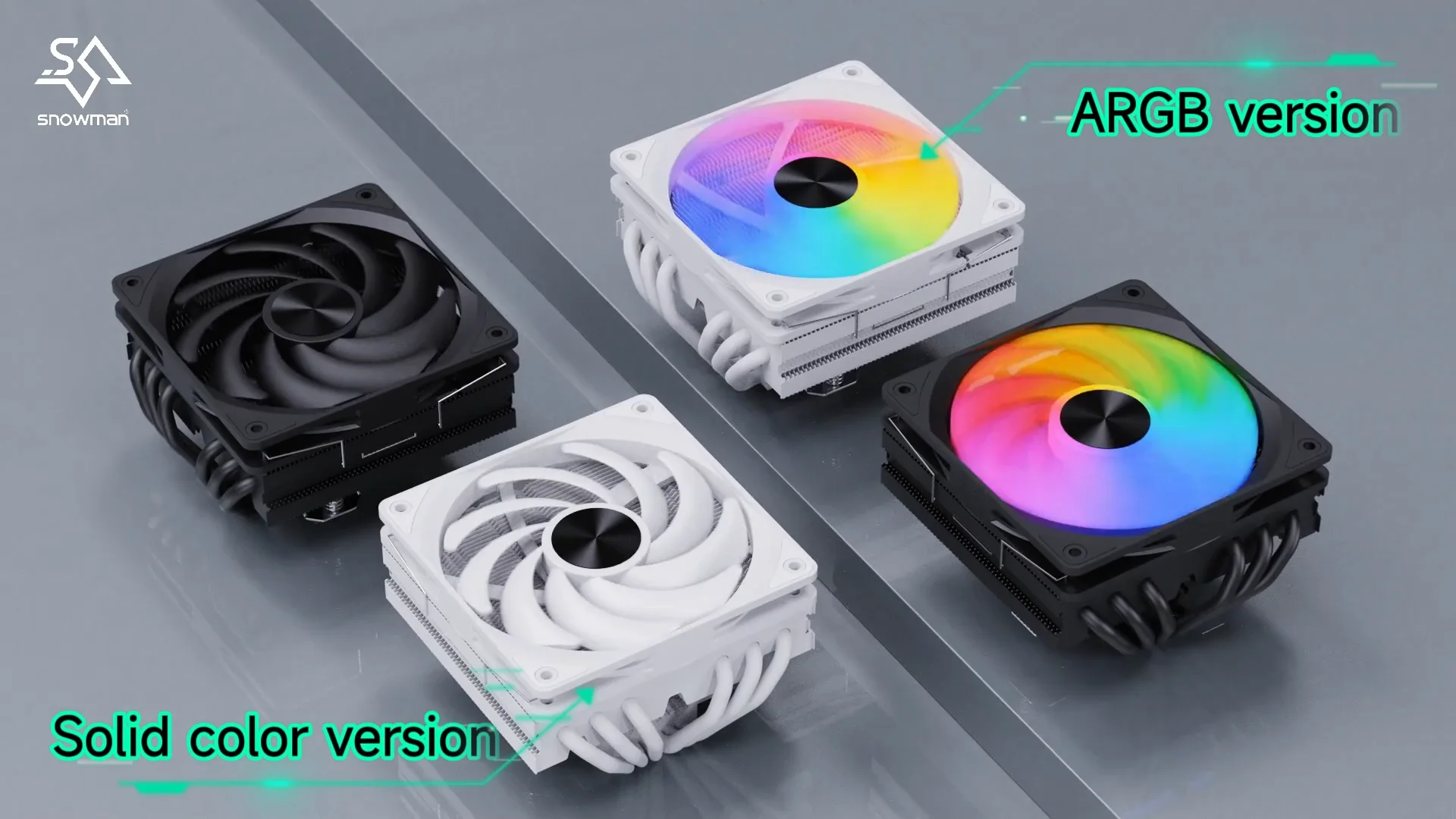 Snowman Unique New Design 6 Heat Pipes Pc Cooler Case Fan 75mm Height ...