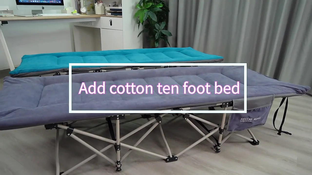 Portable Folding Single Bed Lightweight Yes Folded Camping Metal Bed ...