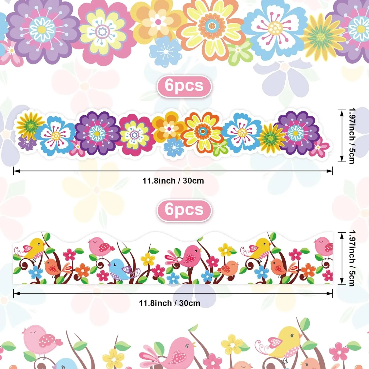 Spring Magnetic Borders Classroom Bulletin Board Border Trim School ...