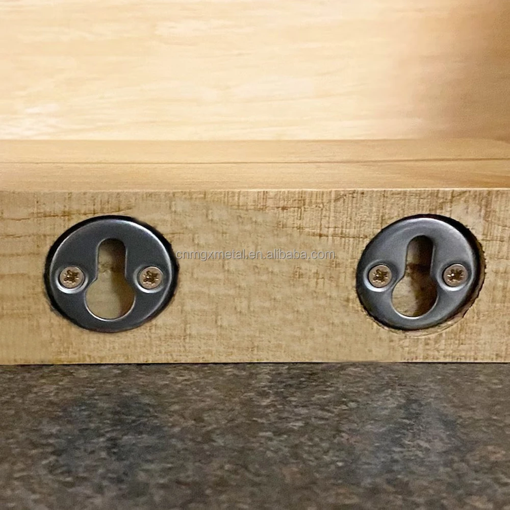 Custom Metal Keyhole Hanger Bracket for Floating Shelves