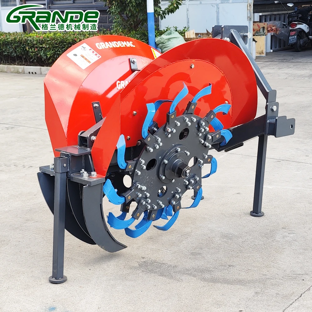 Farm Implement Tractor Mounted Double Disc Trench Digging Machine With ...