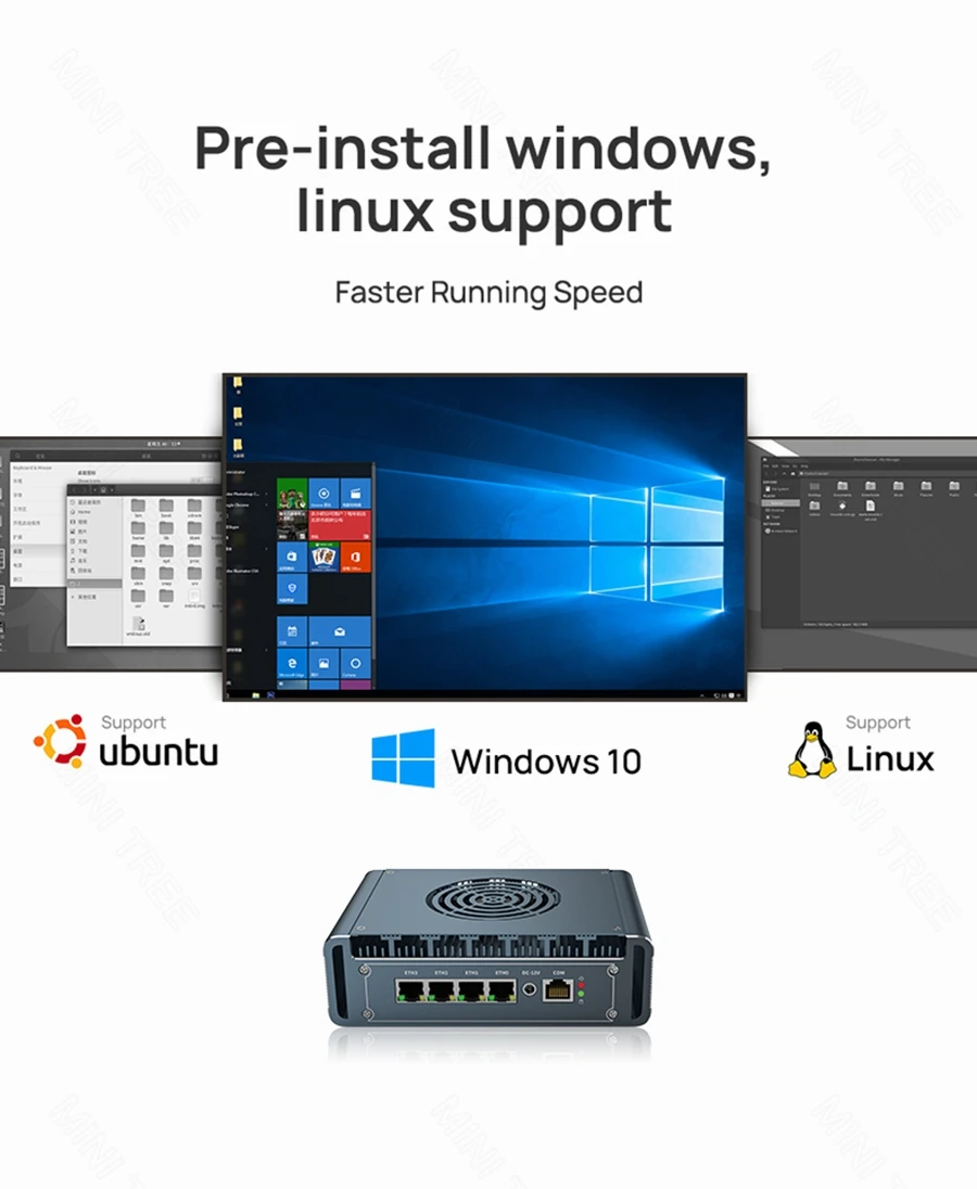 4x Intel I226 2.5g Lan 12th Gen I5 1235u I7 1265u Soft Router Pentium ...