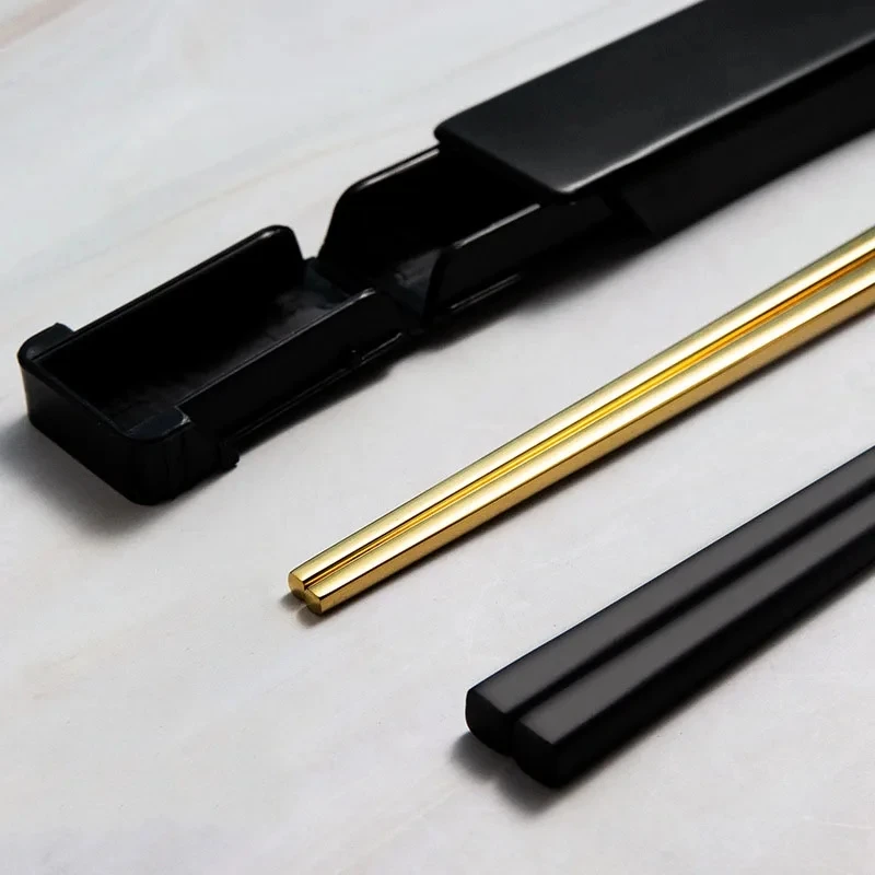 Custom Logo Titanium Chopsticks Set - Reusable & Sustainable