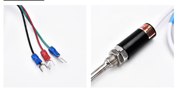 PT100 Temperature Sensor with 3 Wire SMT and Threaded Probe