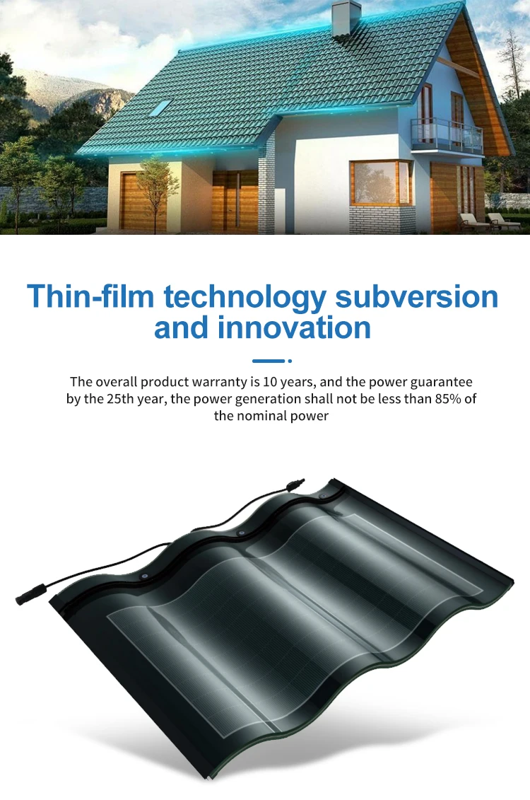 Red Curve Solar Tile Roof - Efficient Double Glass Panels