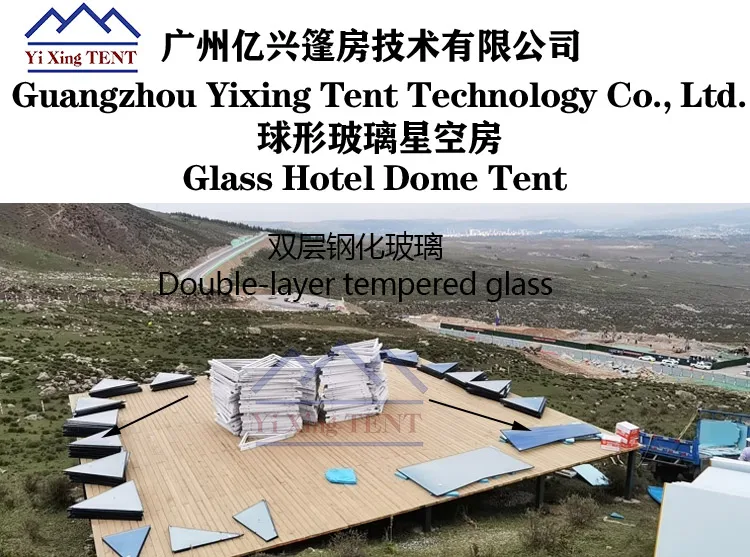 Triangular Glass Curtain Wall Dome House Outdoor Vacation Camping ...