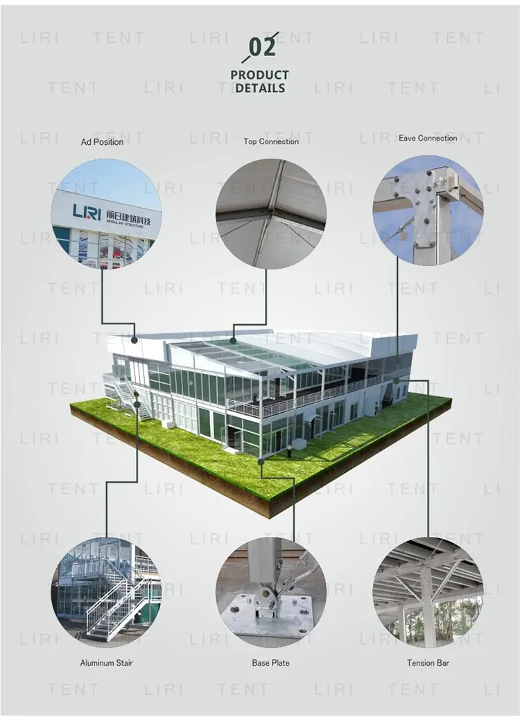 Triple Decker Tent - 3 Story Hall Marquee Event Setup