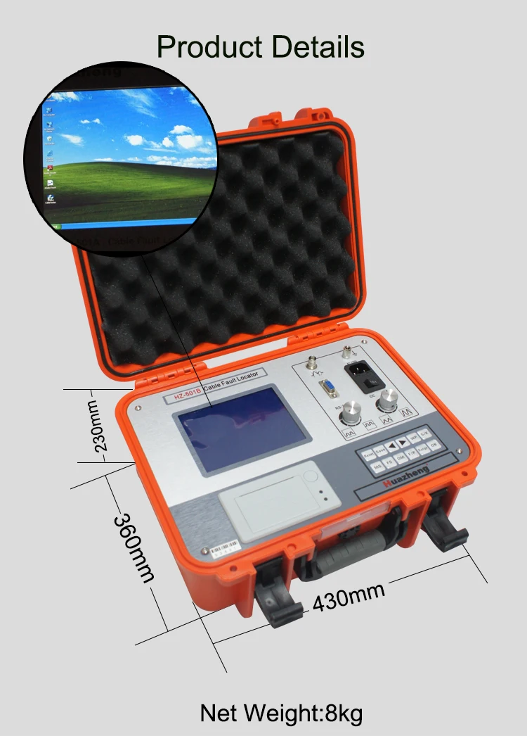Huazheng Power Cable Fault Detector Grounding Cable Fault Distance ...